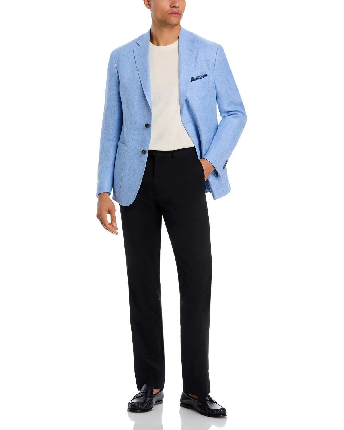 BLOOMINGDALE'S Linen Melange Regular Fit Jacket